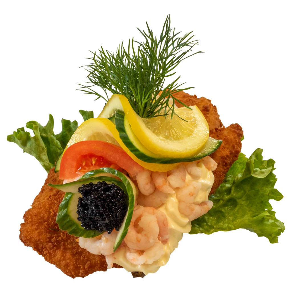 Fiskefilet med rejer – Glostrup Smørrebrød