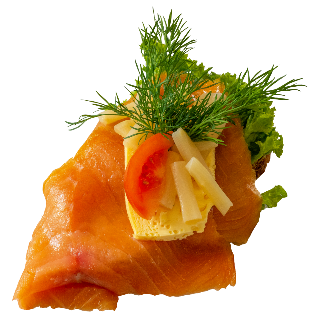 Røget laks på franskbrød – Glostrup Smørrebrød